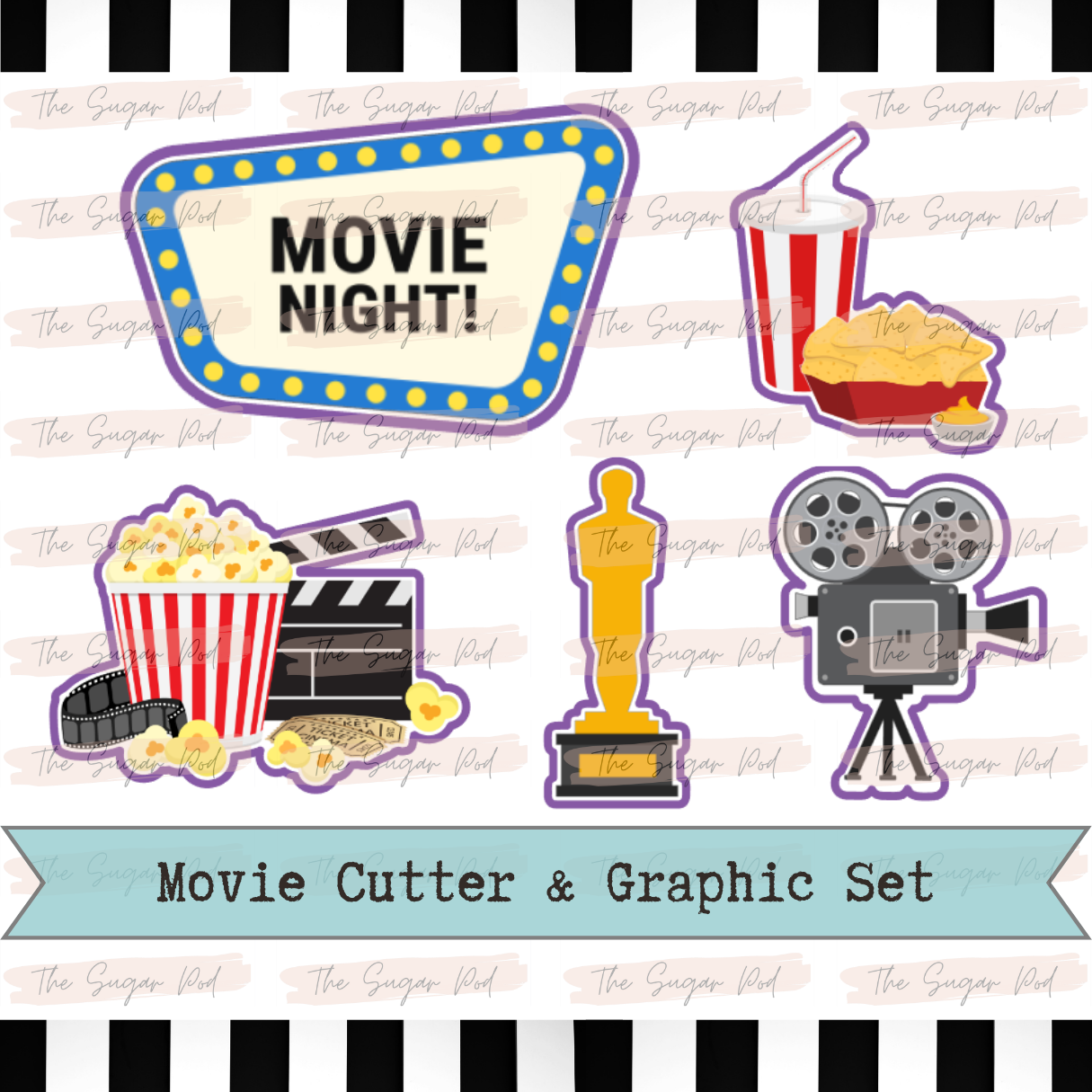 Movie Night Cutter & Image Set – The Sugar Pod